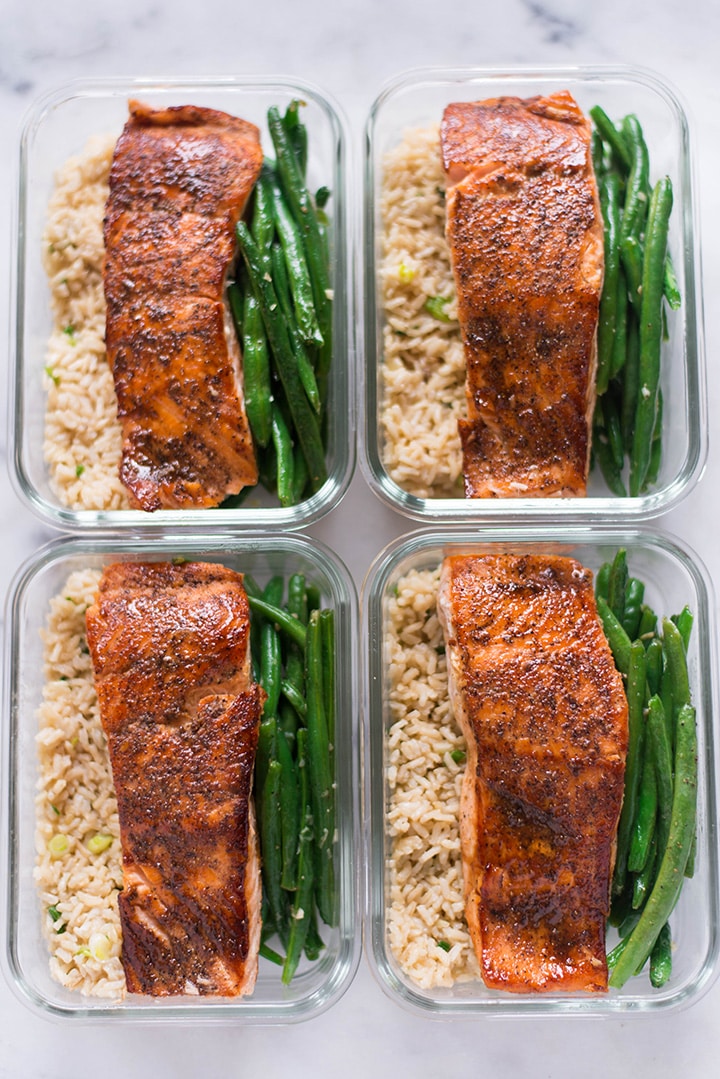 Salmon Rice Green Bean Meal Prep Meal Prep Sunday